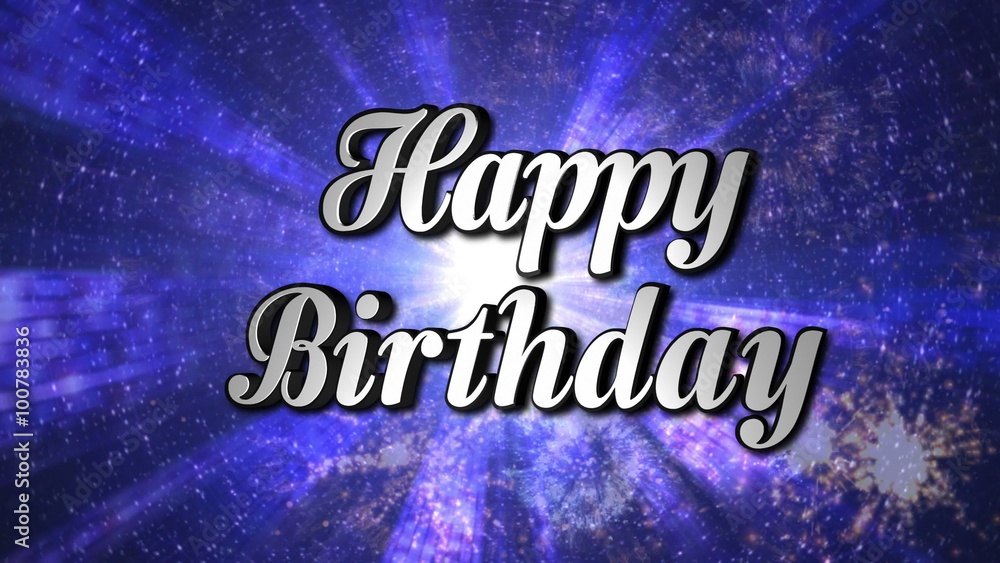 Happy Birthday Animation Text and Disco Dance Background, Zoom IN/OUT ...