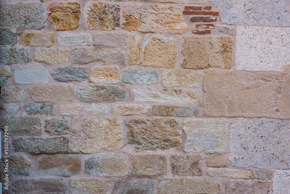 Muro antico di pietra, muratura restauro, sfondo Stock Photo | Adobe Stock