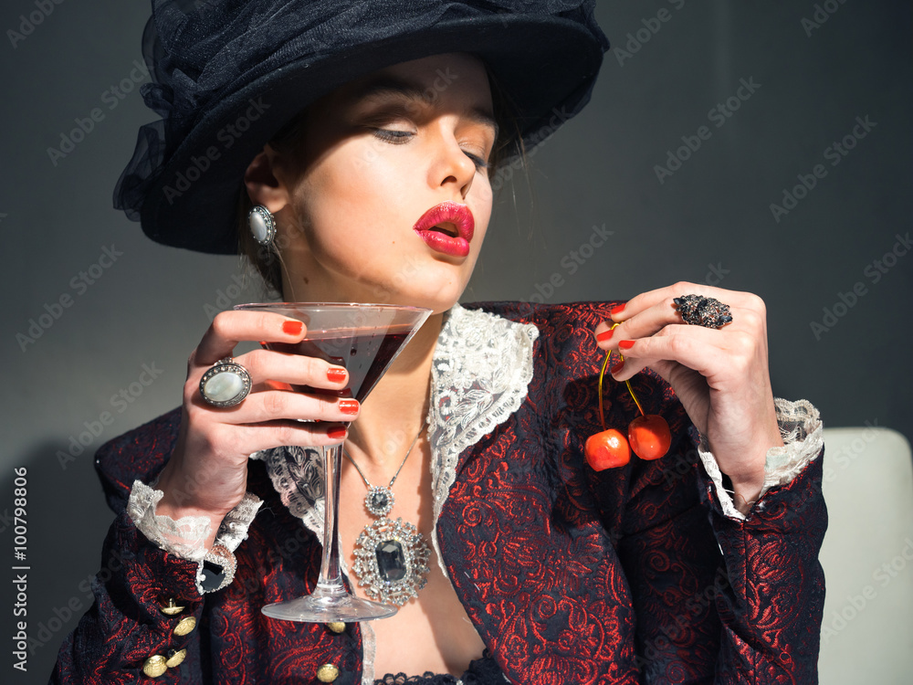 Retro Martini Woman