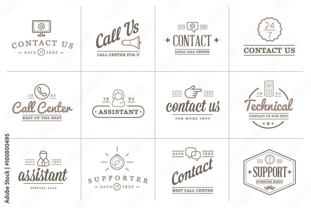 Set of Contact us Service Elements and Assistance Support can be used ...