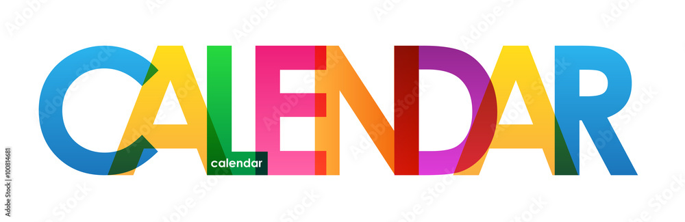 CALENDAR colourful vector letter icon Stock Vector | Adobe Stock