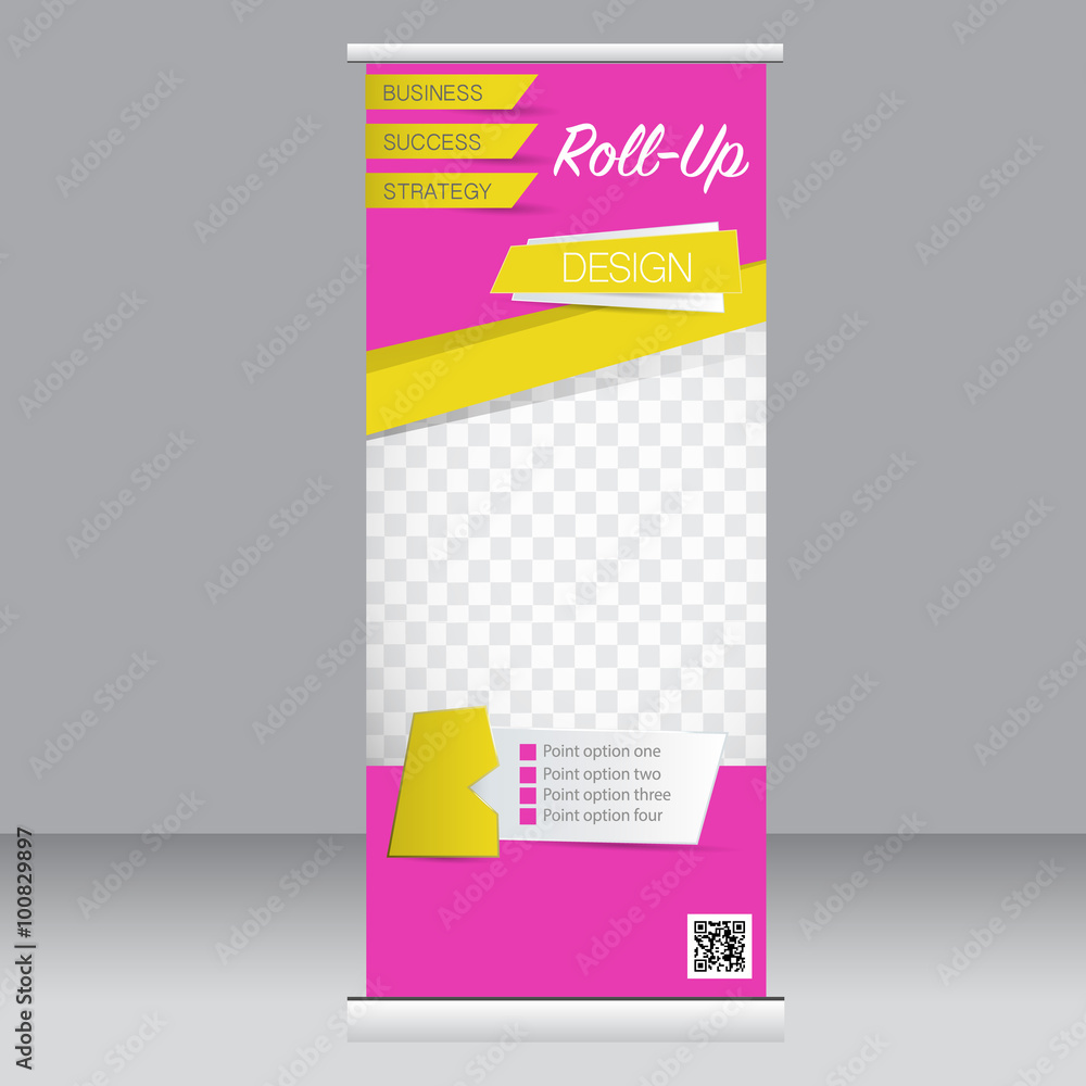 Roll up banner stand template. Abstract background for design, business ...