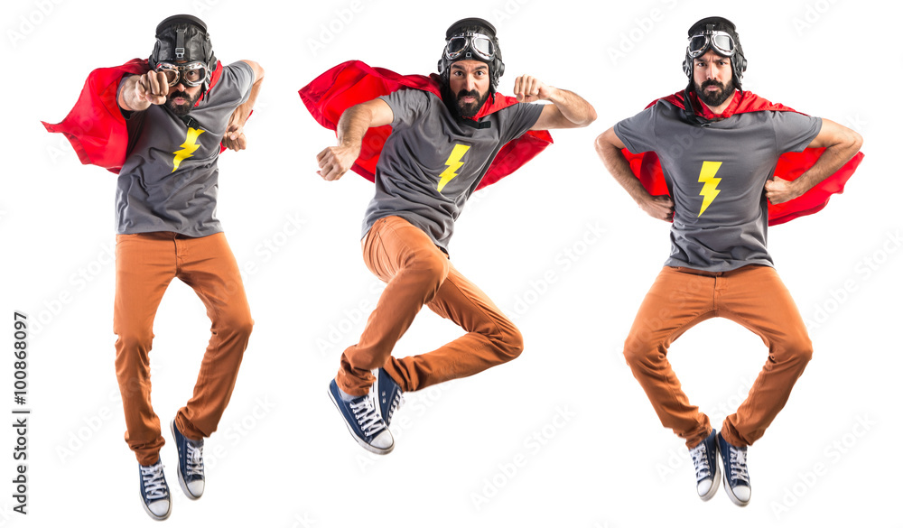 Superhero giving a punch 스톡 사진 | Adobe Stock