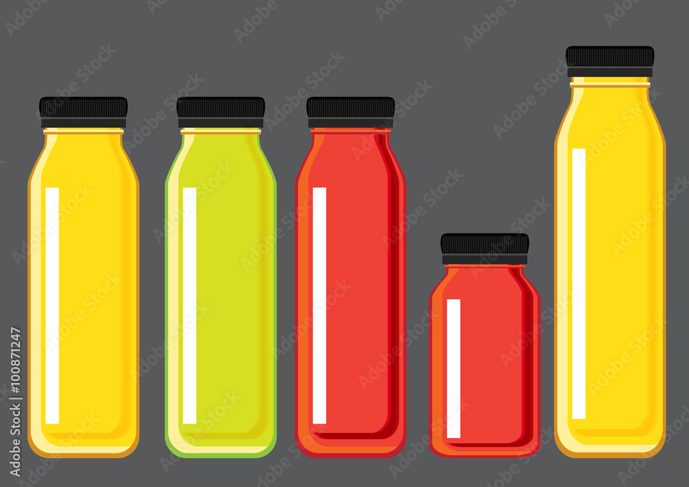 vector juice bottle Stock Vector | Adobe Stock