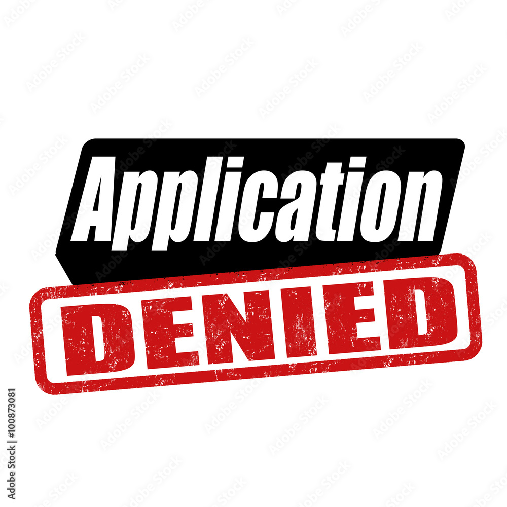 Application Denied Stamp