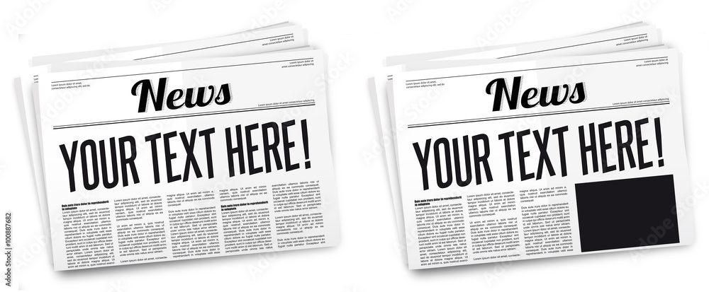 Newspaper Stock Vector | Adobe Stock