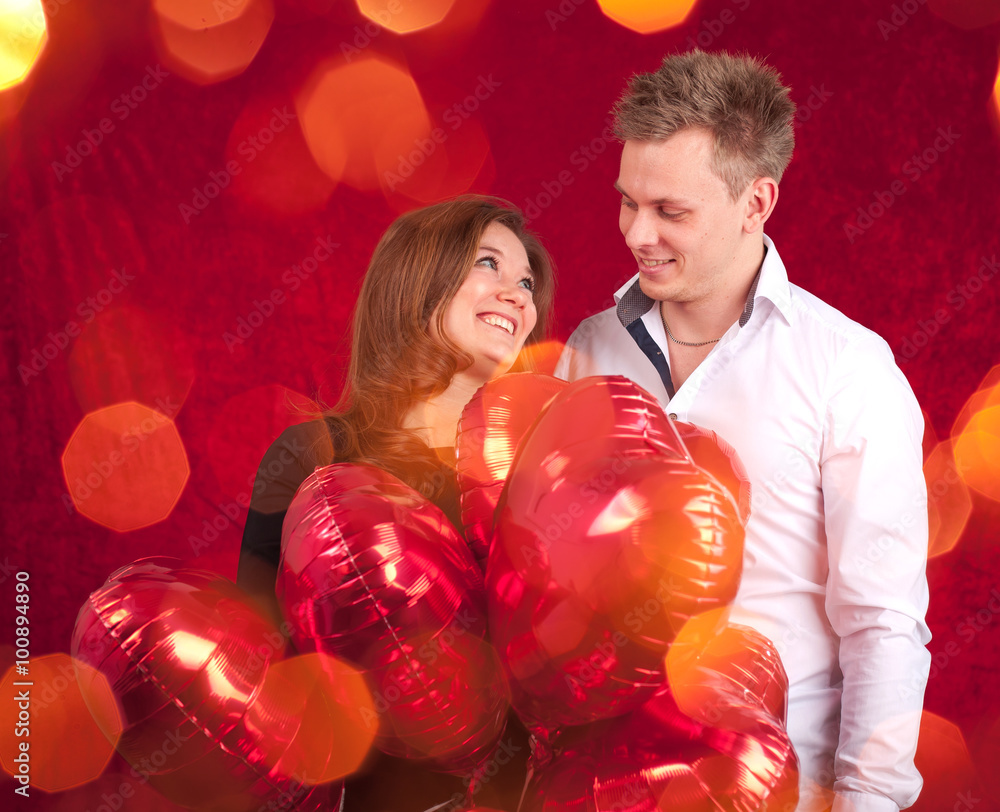 Valentinstag Verliebte Pärchen Stock-Foto | Adobe Stock