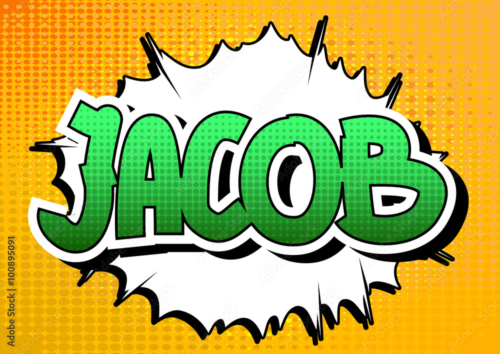Jacob - Comic book style male name. Stock Vector | Adobe Stock