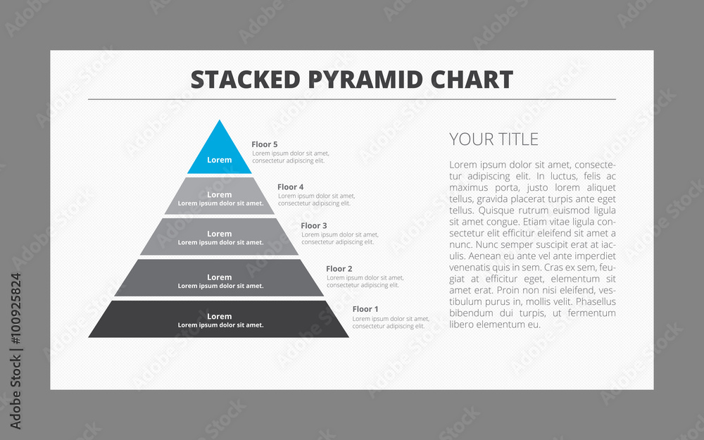 Five Floor Pyramid Chart Template Stock Vector | Adobe Stock