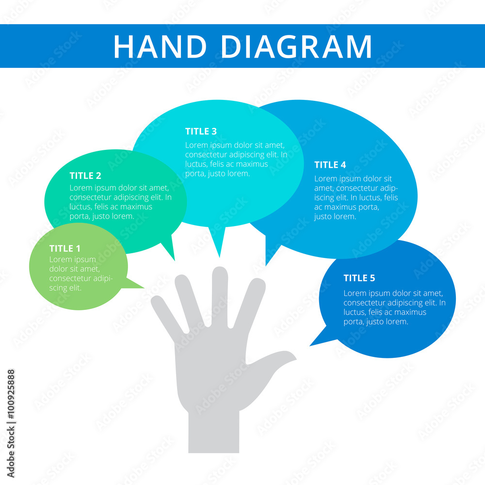 Vetor do Stock: Hand diagram template | Adobe Stock