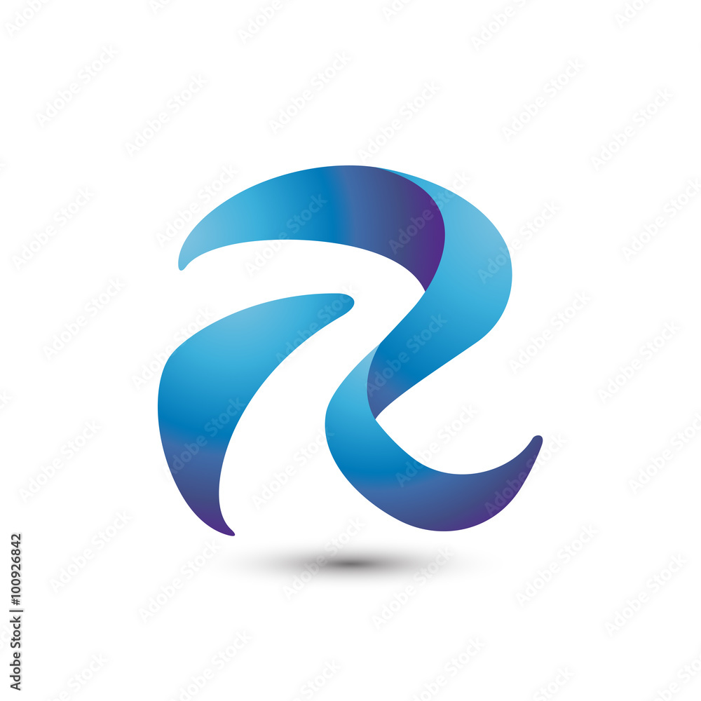 Logo Letter R Ribbon Stock Vector | Adobe Stock