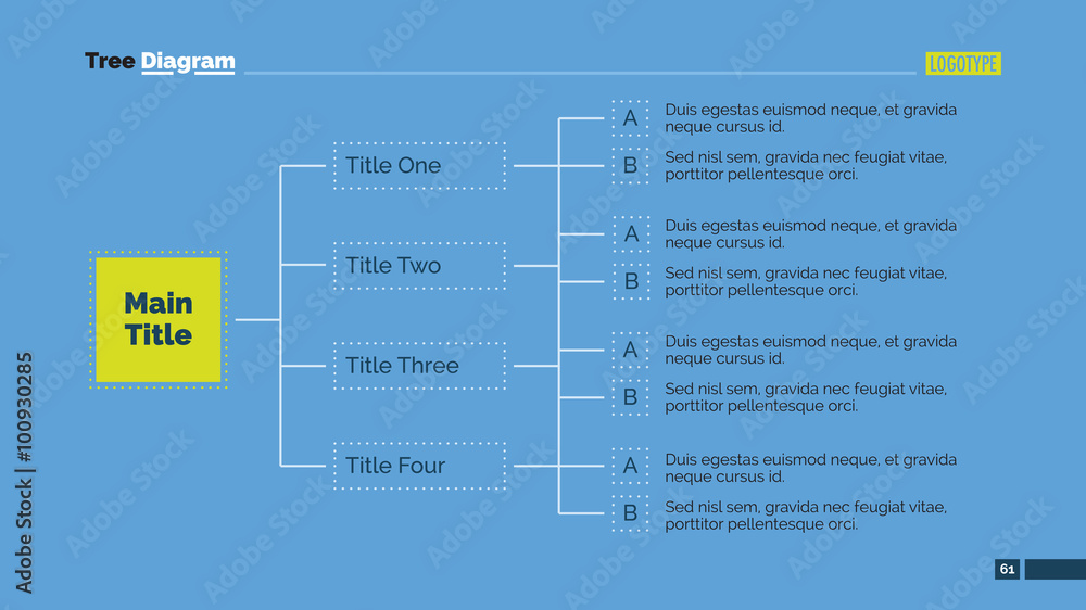 Tree Diagram Slide Stock Vector | Adobe Stock