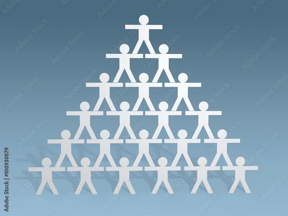 3d paper people stick figures teamwork concept Stock Illustration ...