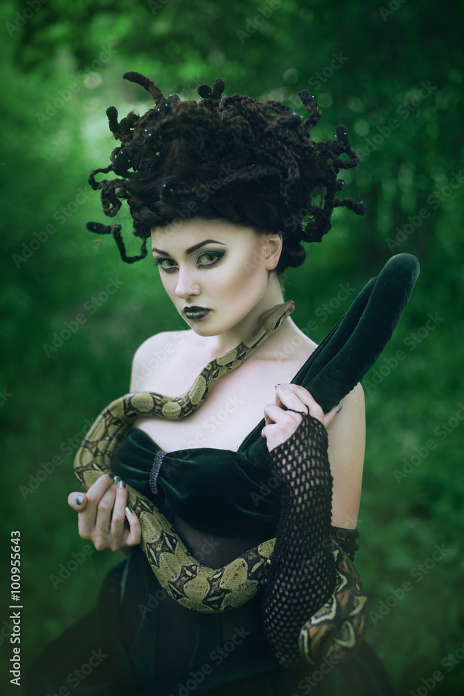Medusa with snake Stock Photo | Adobe Stock