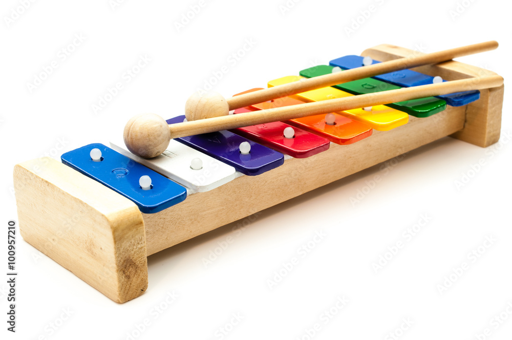 Xylofon aus Holz Bunt Stock-Foto | Adobe Stock