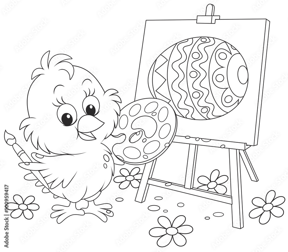 Easter Chick Drawing