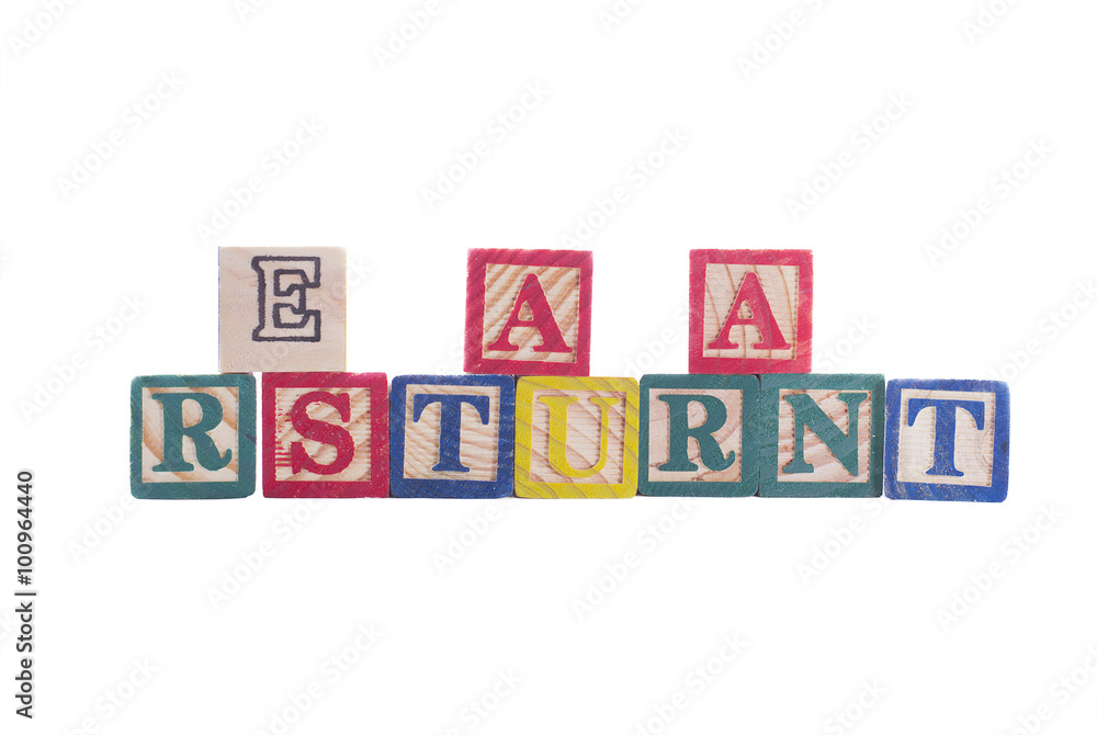 Restaurante en letras foto de Stock | Adobe Stock