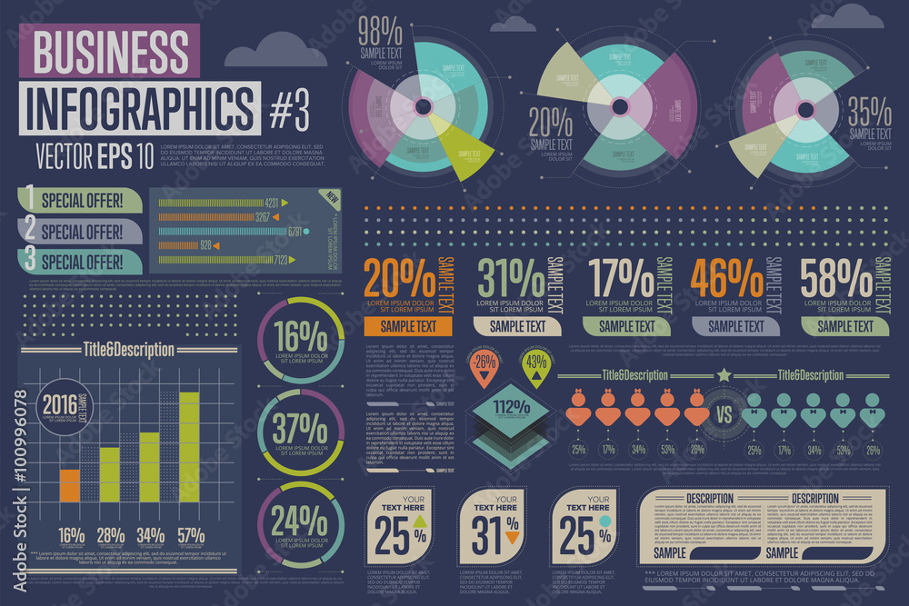Infographic, infographic elements. Graph, vector infographic, chart ...
