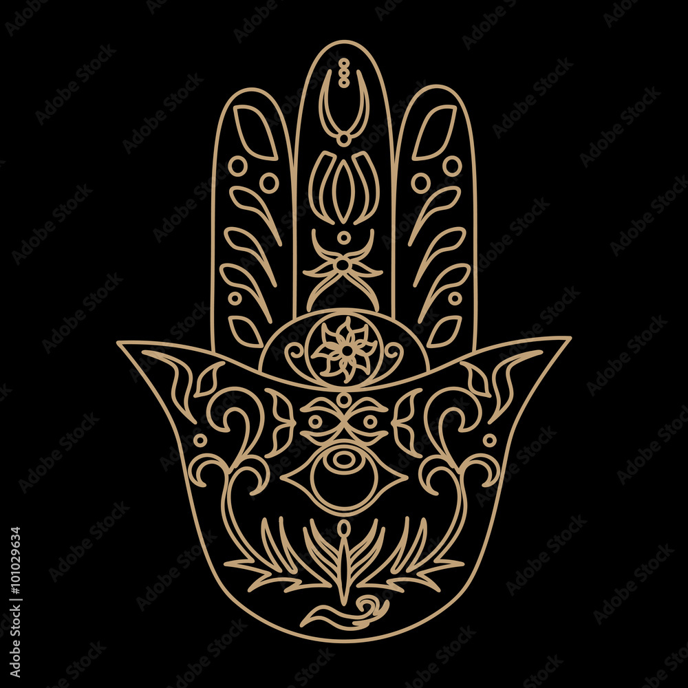 Hindu Hand Symbol Art