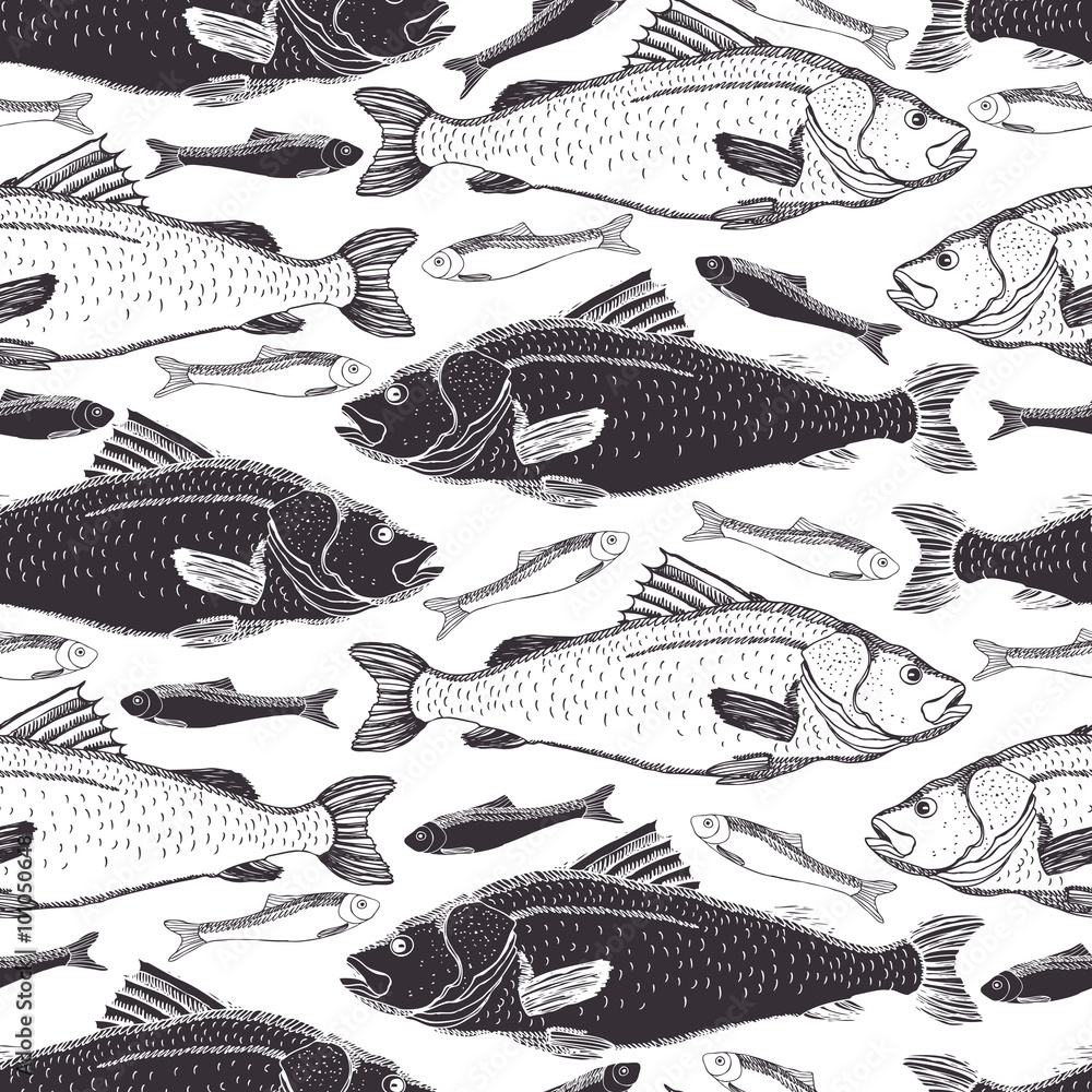 Fish background Stock Vector | Adobe Stock