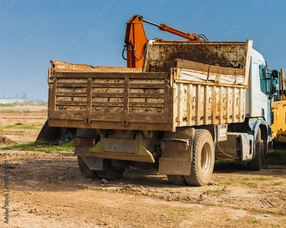 Dump truck in Iraq Stock Photo | Adobe Stock