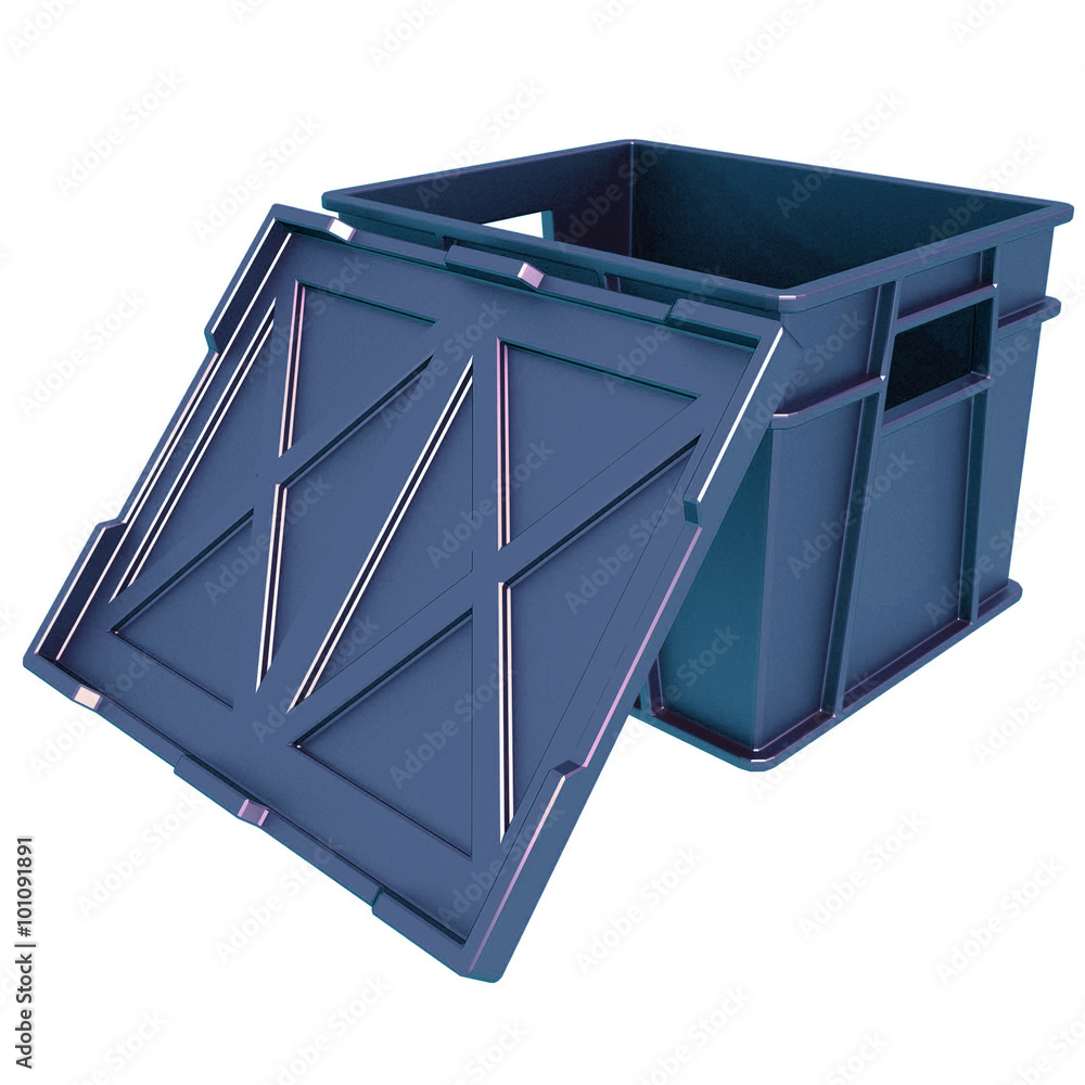 Open plastic container with a lid Stock Illustration | Adobe Stock