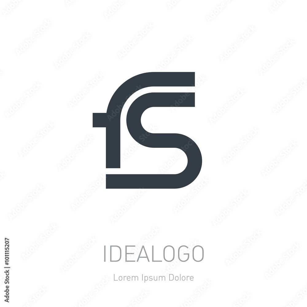 FS initial logo. FS initial monogram logotype. Vector design ele Stock ...