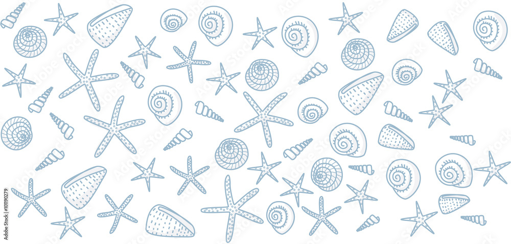 Sea elements background Stock Vector | Adobe Stock