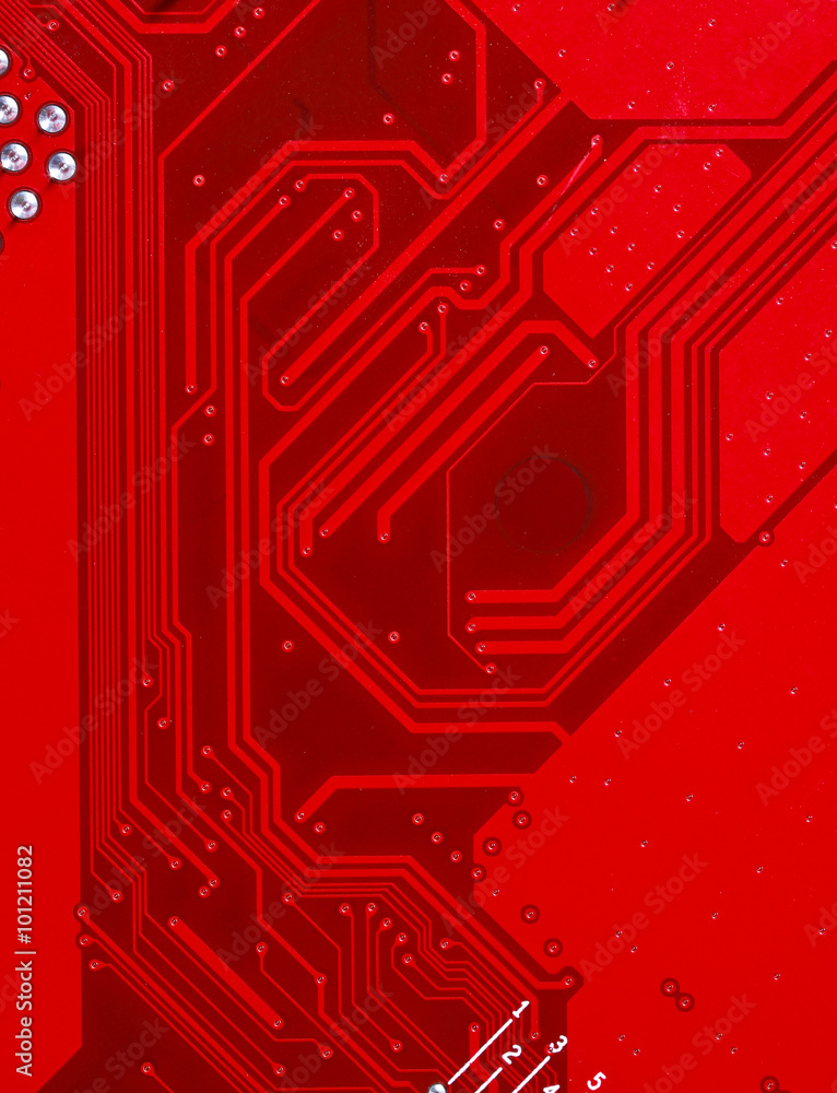 Red circuit board texture background of computer motherboard Stock ...
