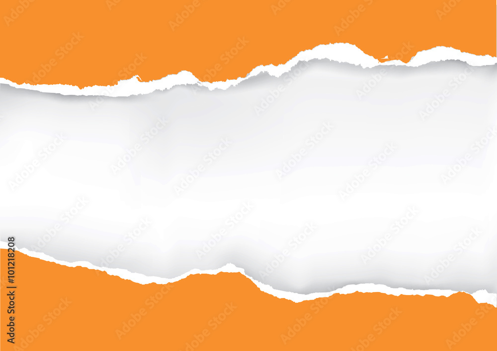 Orange ripped paper. Illustration of orange ripped paper with place for ...