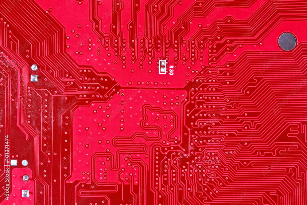 Red circuit board texture background of computer motherboard Stock ...
