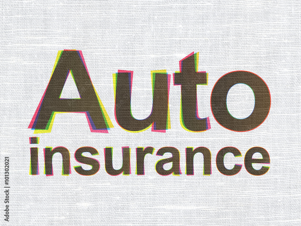 Insurance concept: Auto Insurance on fabric texture background Stock ...