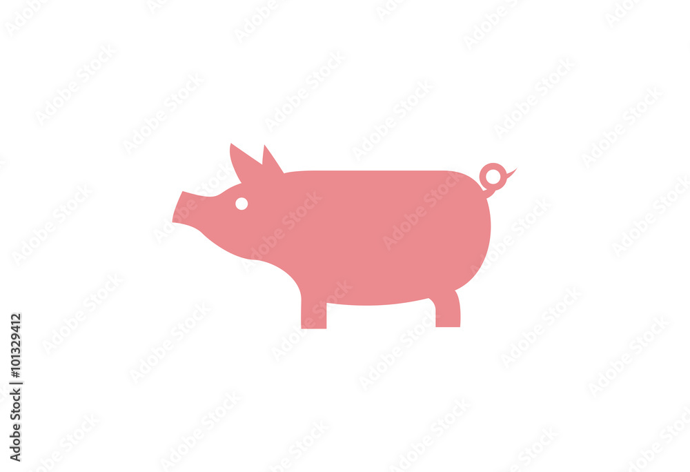 Pig Logo Vector Illustration Stock Vector | Adobe Stock