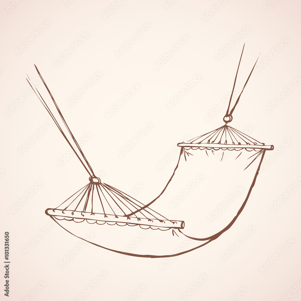 Hammock. Vector drawing Stock Vector | Adobe Stock