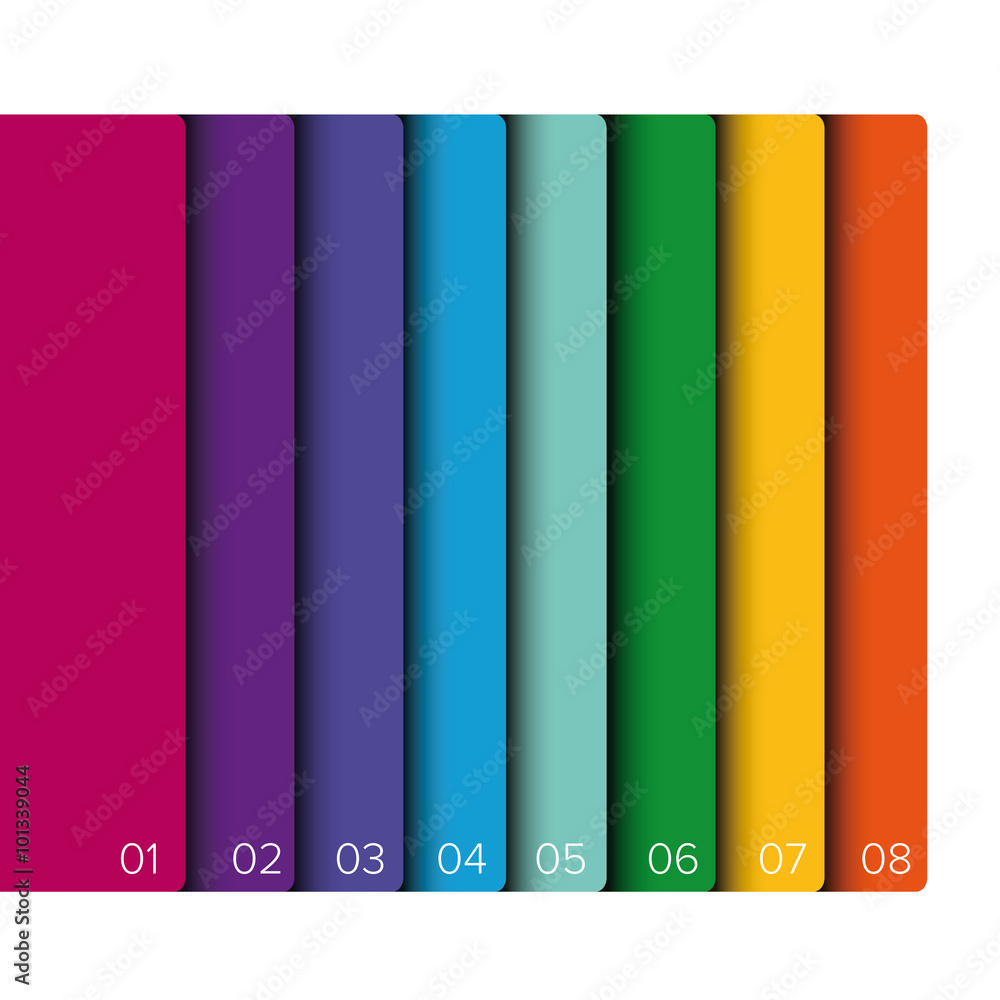 Progress Bars Infographic In Multiple Colors Vector Image