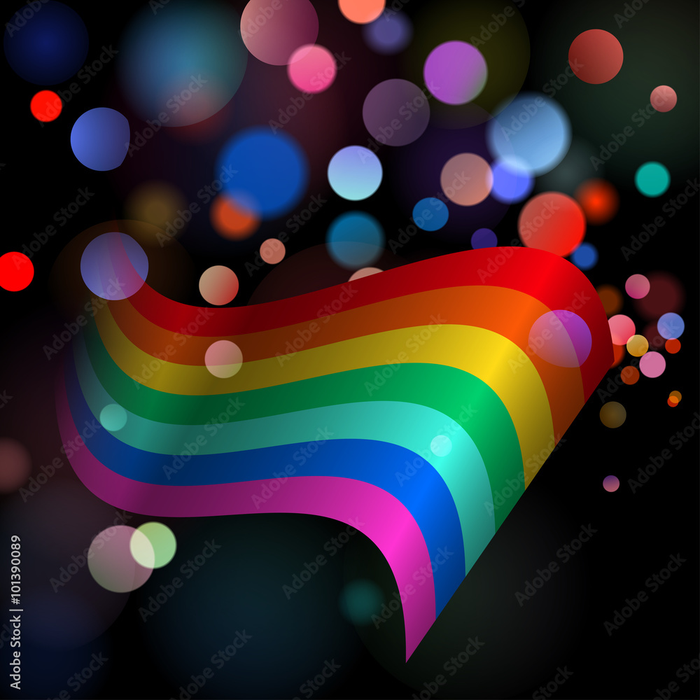 Rainbow Flag Gay Flag The Flag Of Peace And Bokeh Stock Vector Adobe Stock