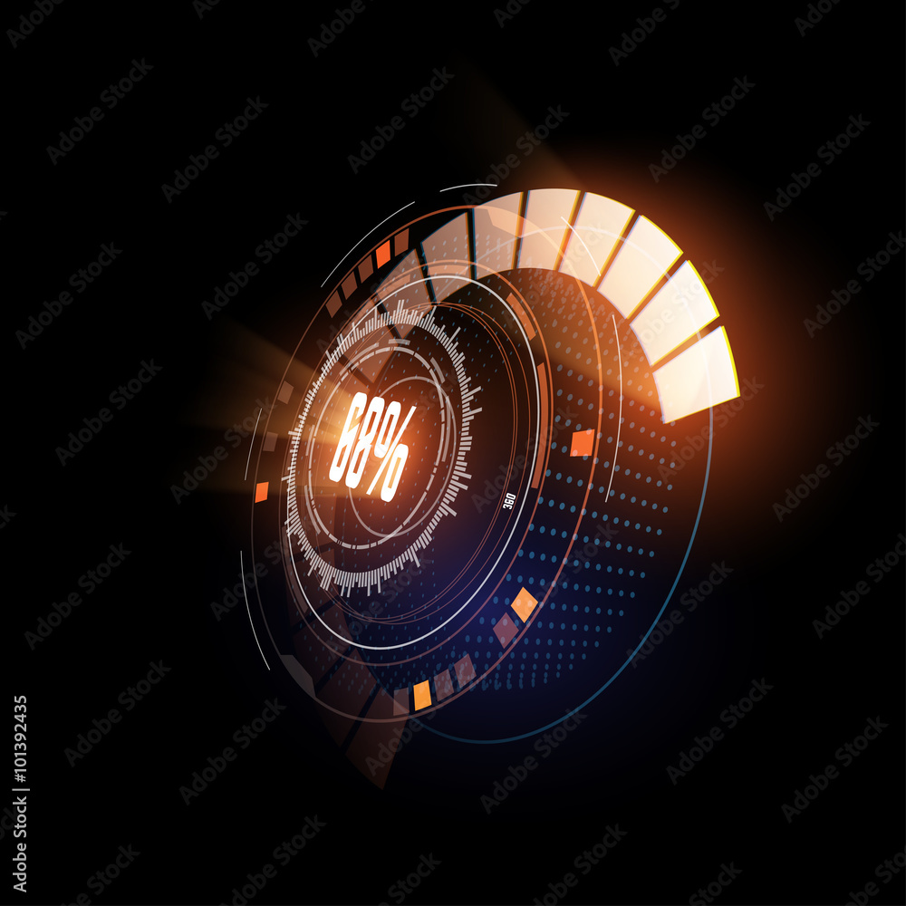 Futuristic round progress bar Stock Vector | Adobe Stock Futuristic round progress bar Stock Vector | Adobe Stock