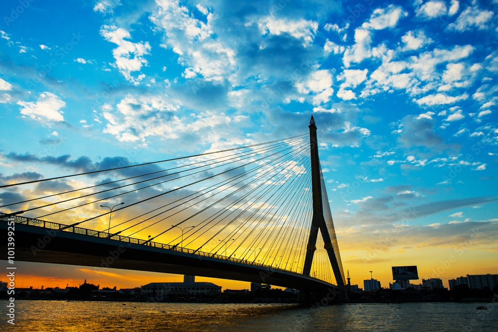 Mega bridge in Bangkok,Thailand (Rama 8 Bridge) Stock Photo | Adobe Stock