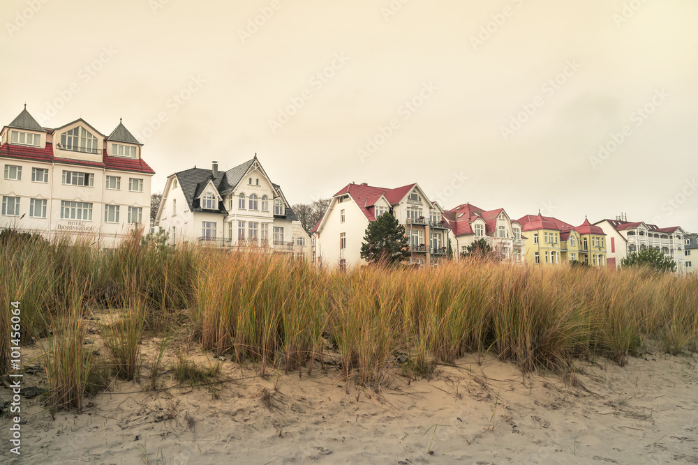 Insel Usedom Bansin Düne und Promenade im Dezember Stock Photo | Adobe ...