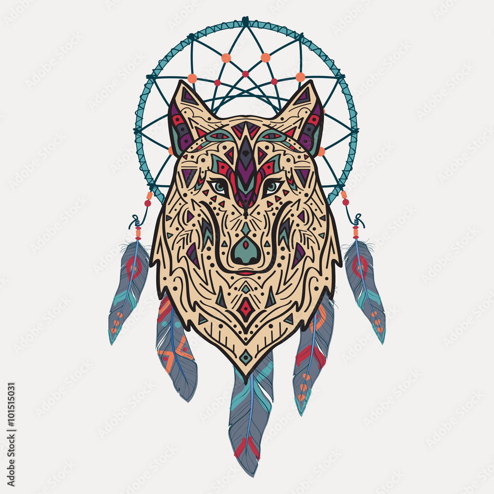 Native American Totem Wolf