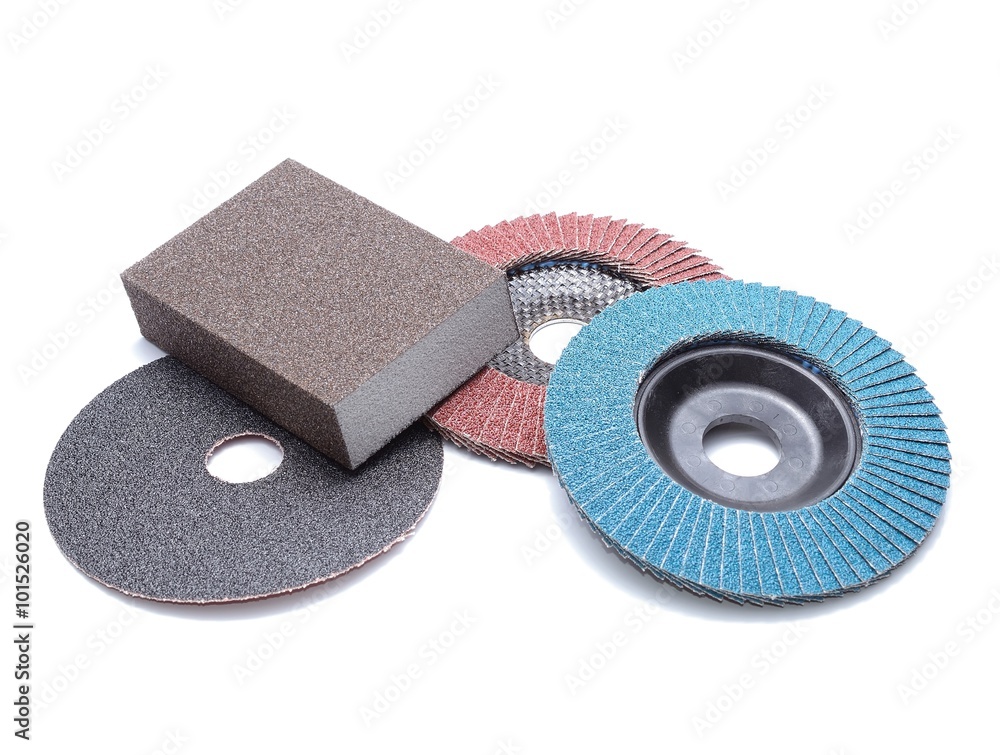 Poster Flap abrasive wheels on white background – Wall Art | UkPosters