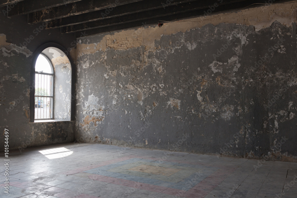 Old room with light from windows Stock Photo | Adobe Stock