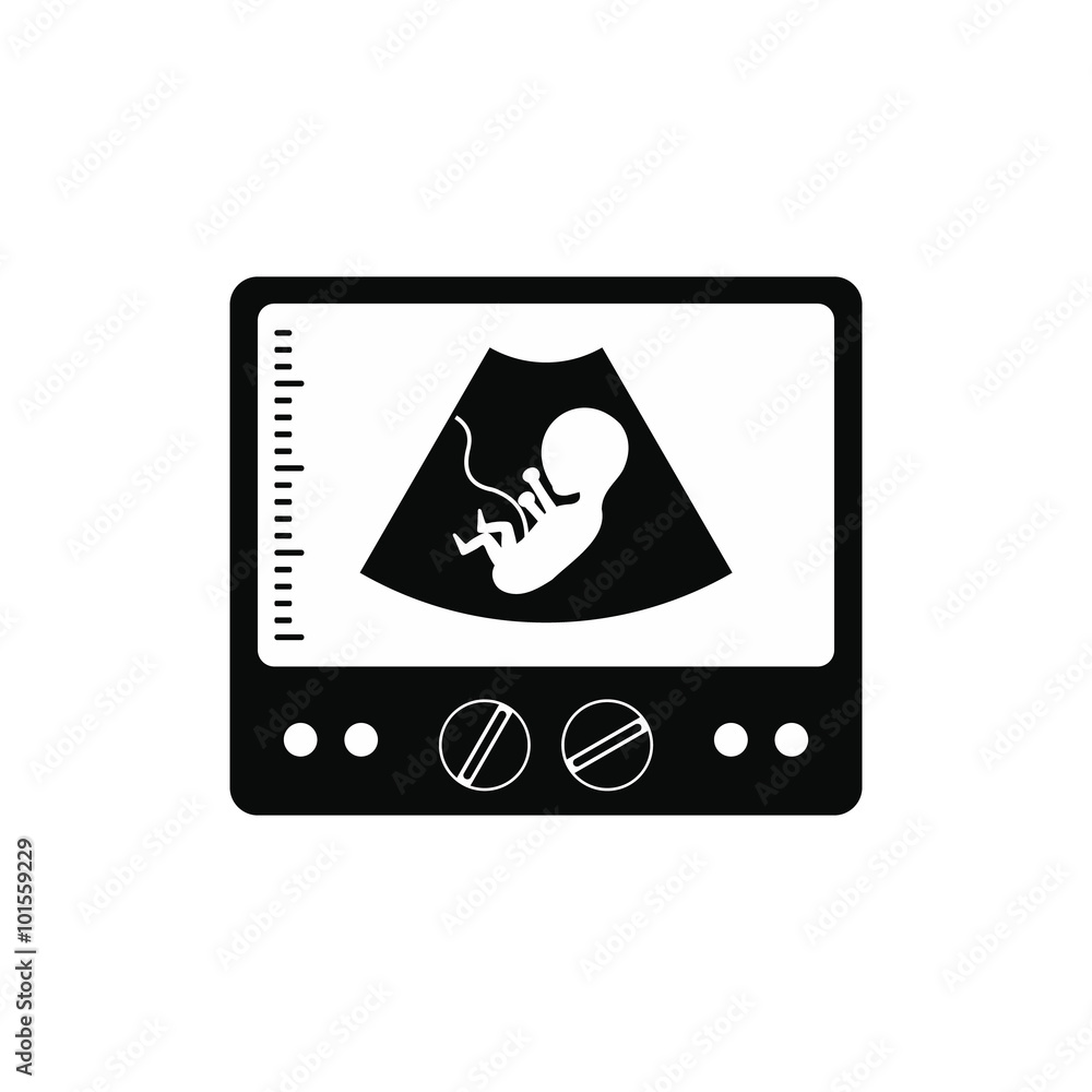 Ultrasound fetus icon Stock Vector | Adobe Stock