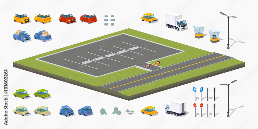 Parking lot constructor. Build your own design Stock Vector | Adobe Stock