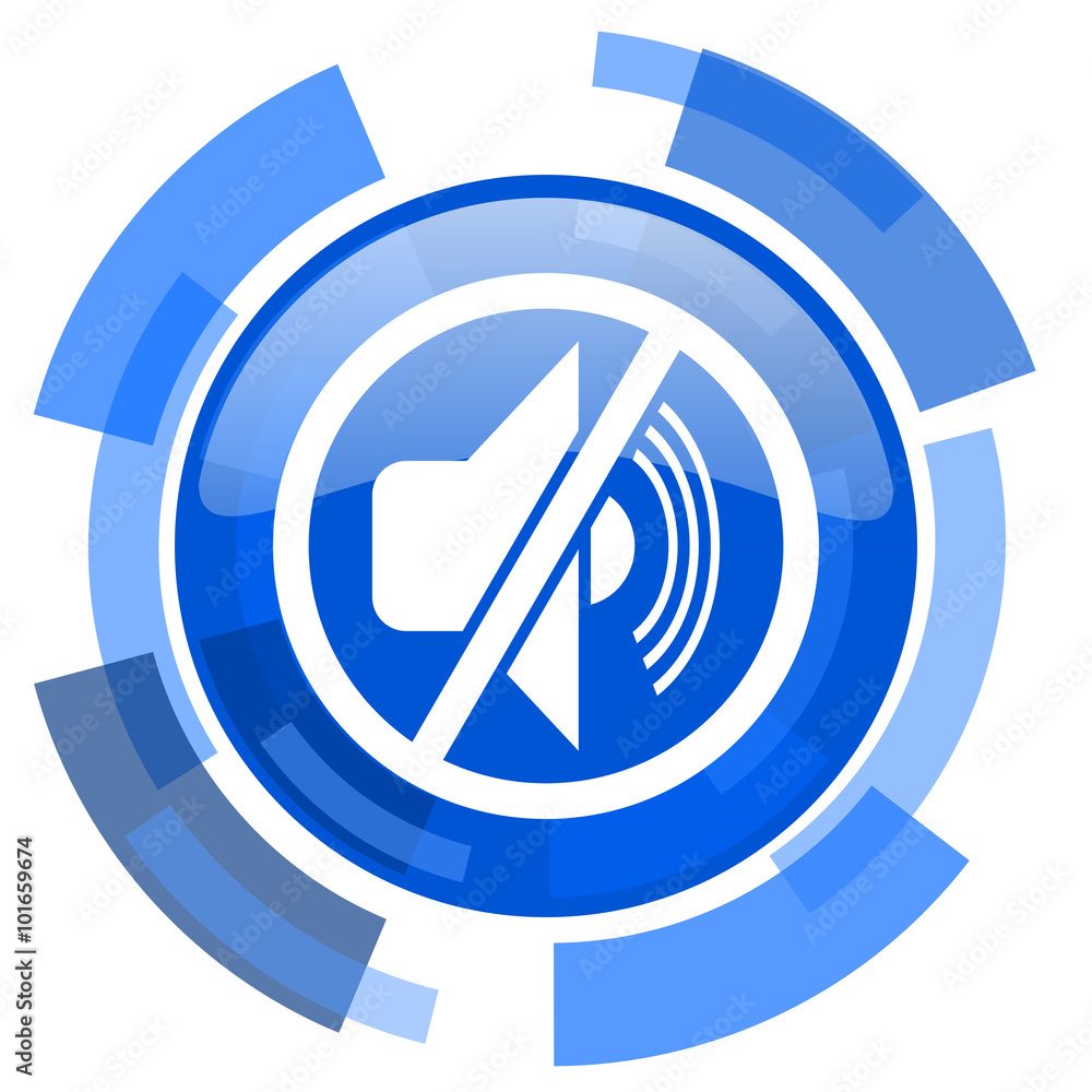 mute blue glossy circle modern web icon Stock Illustration | Adobe Stock