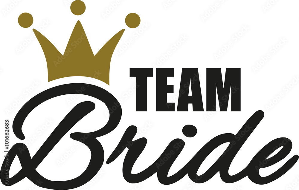Team Bride with golden crown Stock Vector | Adobe Stock