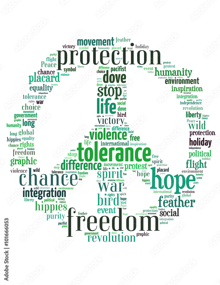 Peace Word Vertical