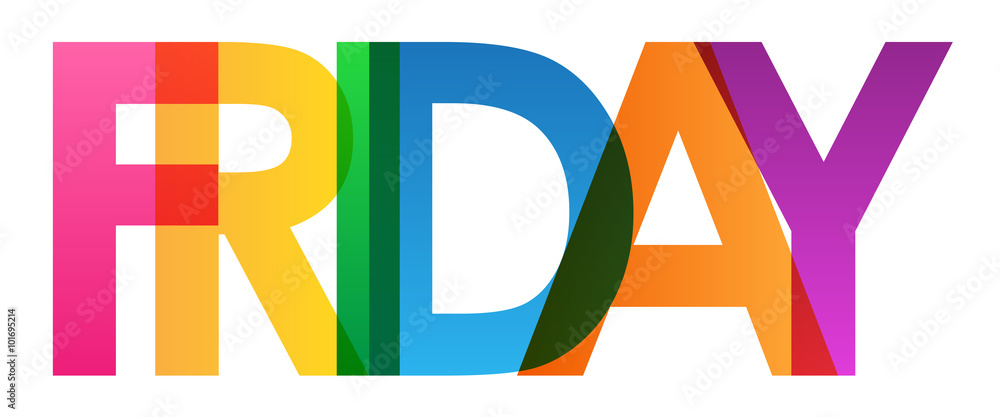 DAYS OF THE WEEK Vector Letter Icons (FRIDAY) Stock Vector | Adobe Stock