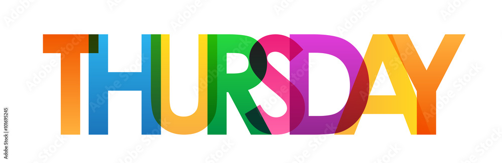 DAYS OF THE WEEK Vector Letter Icons (THURSDAY) Stock Vector | Adobe Stock