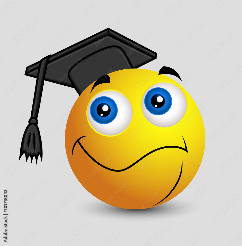 Graduation - Emoji Smiley Emoticon Stock Vector | Adobe Stock